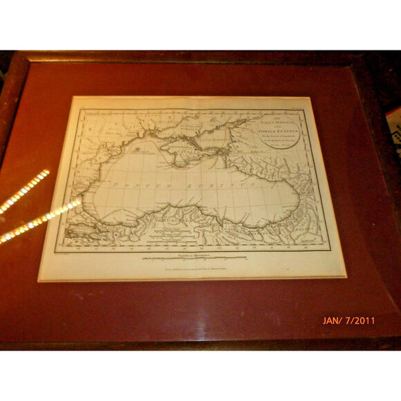 Accents | 1799 Du Bocage Map Of Black Sea 12x8 Framed Rare | Poshmark